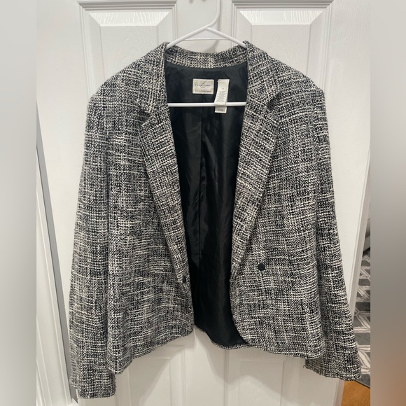 Emma James | Jackets & Coats | Emma James Blazer Size 4 Gray And Black ...